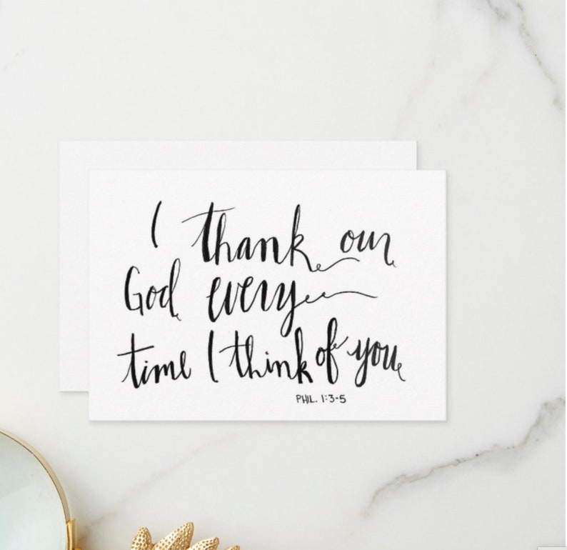 Christian Thank You Card - Etsy