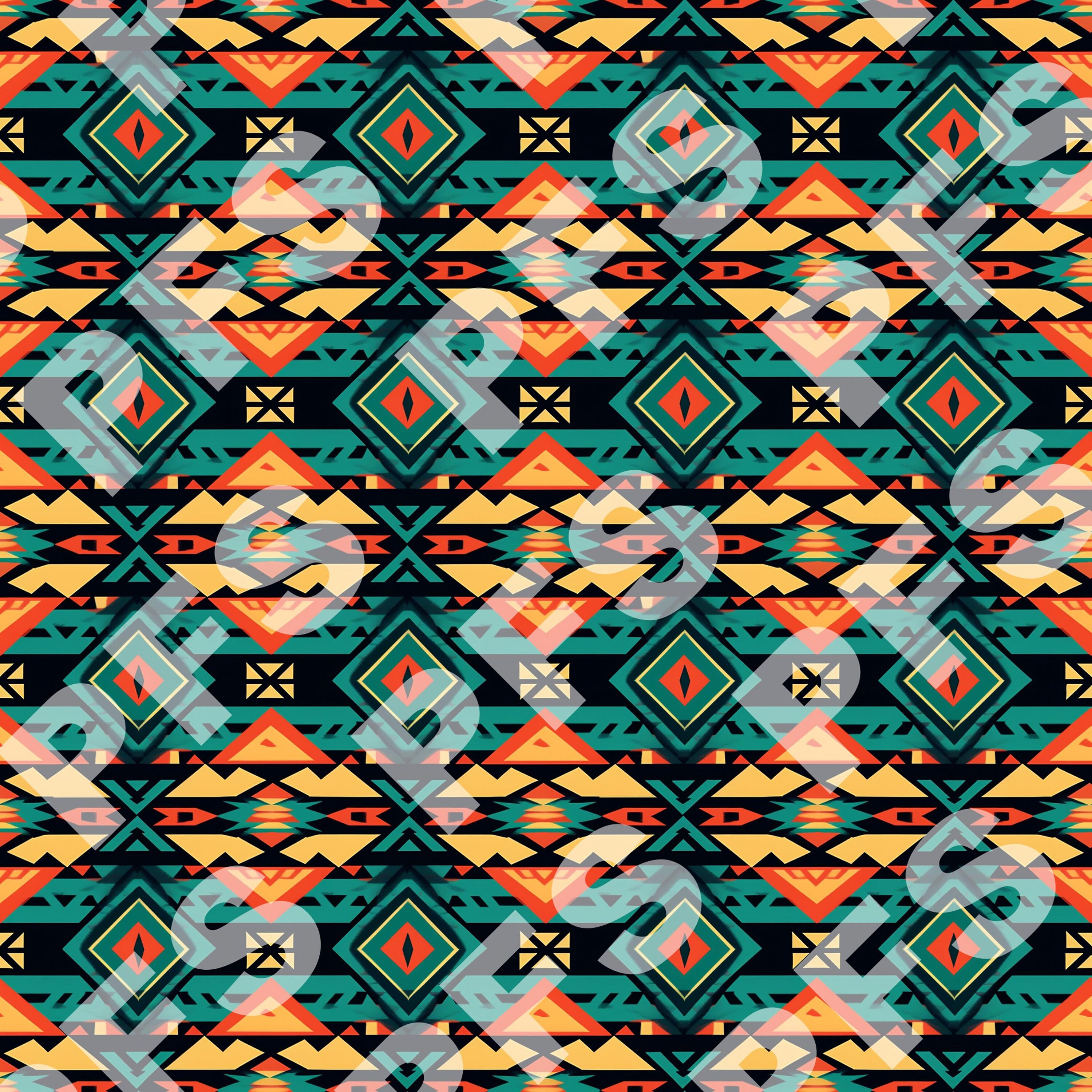 Traditional Aztec Patterns: 20 Digital Papers and Seamless - Etsy