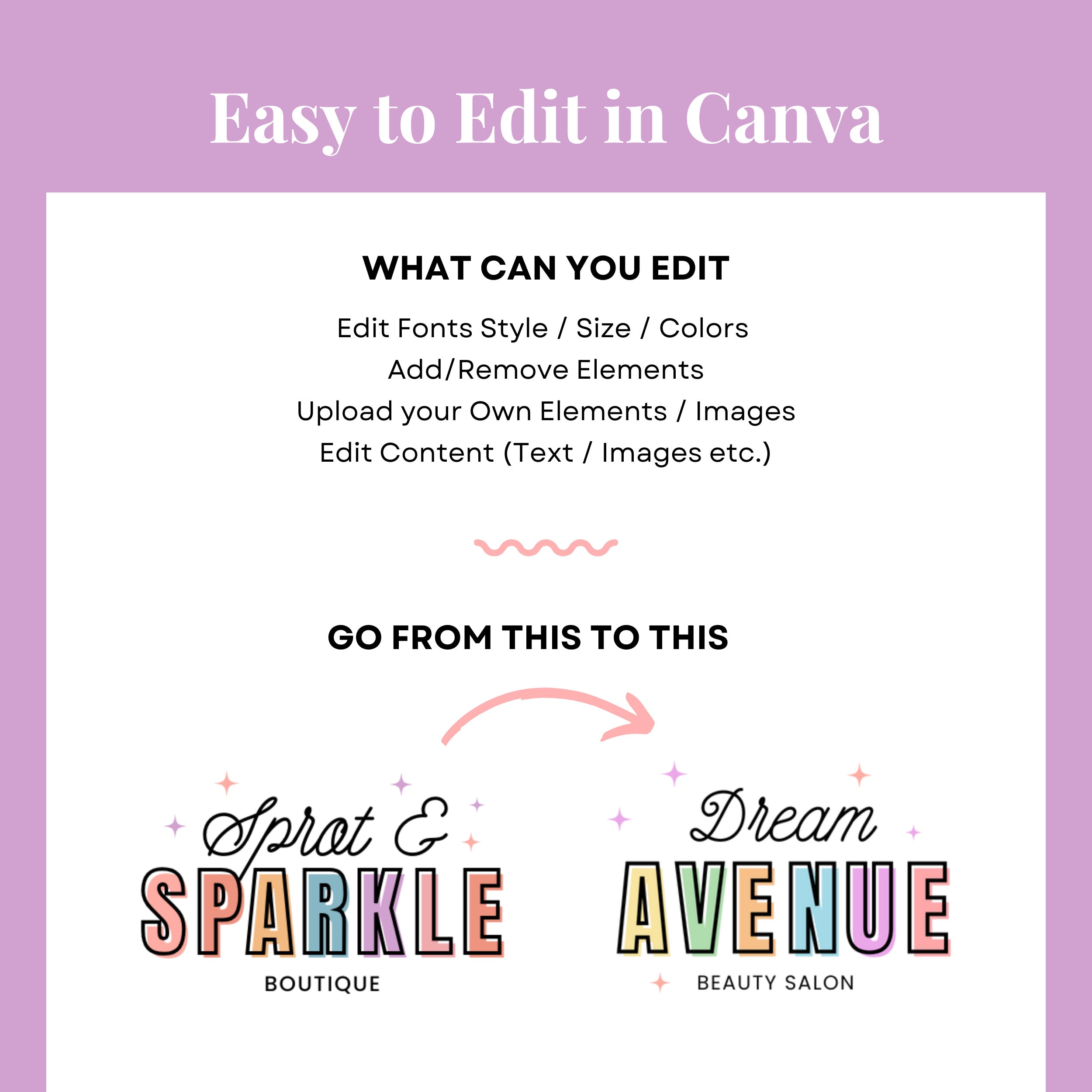 Retro Logo Design - Editable Logo Template Canva - Small Business Logo ...