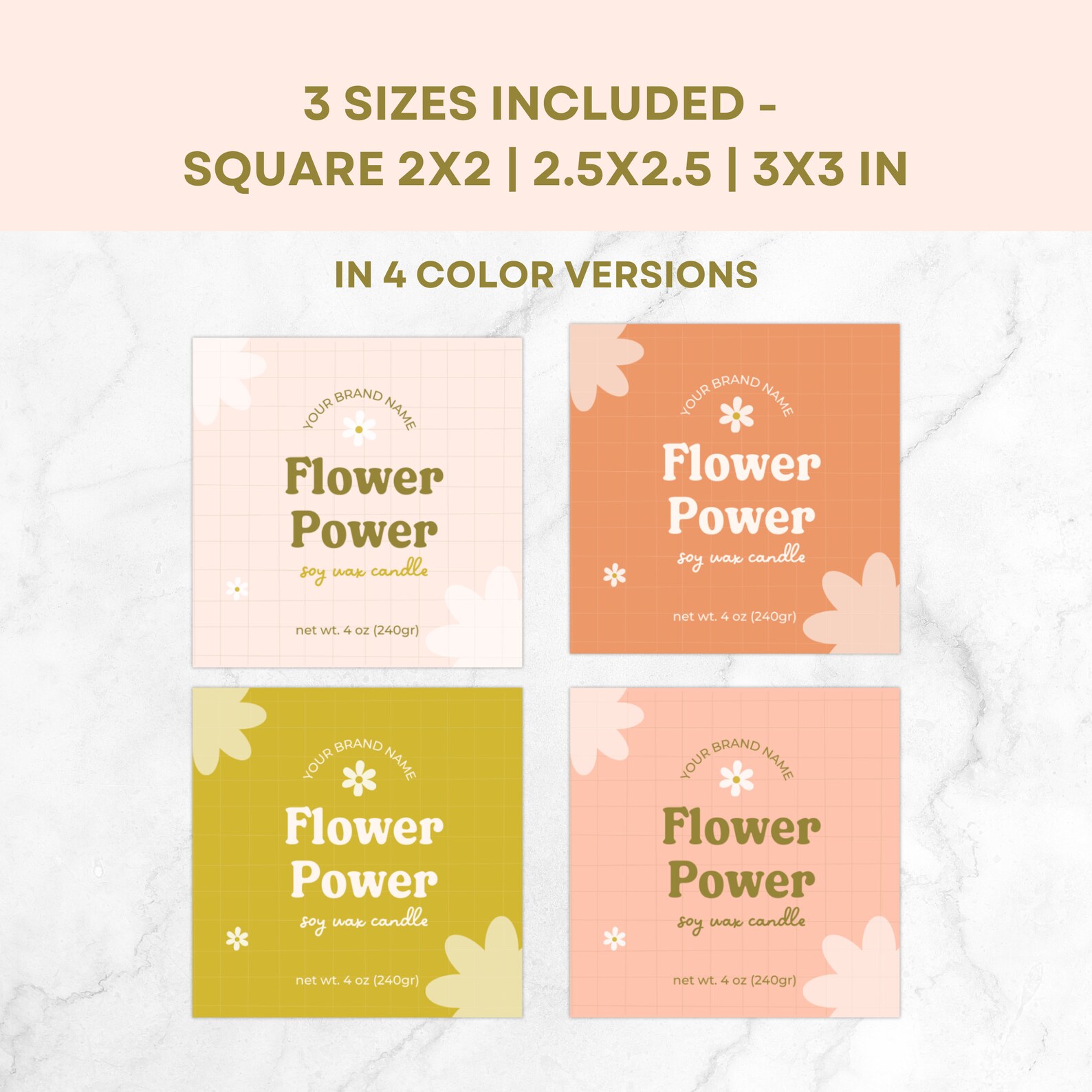 Fun Candle Label Template Canva - Retro Candle Label - Colorful Product ...