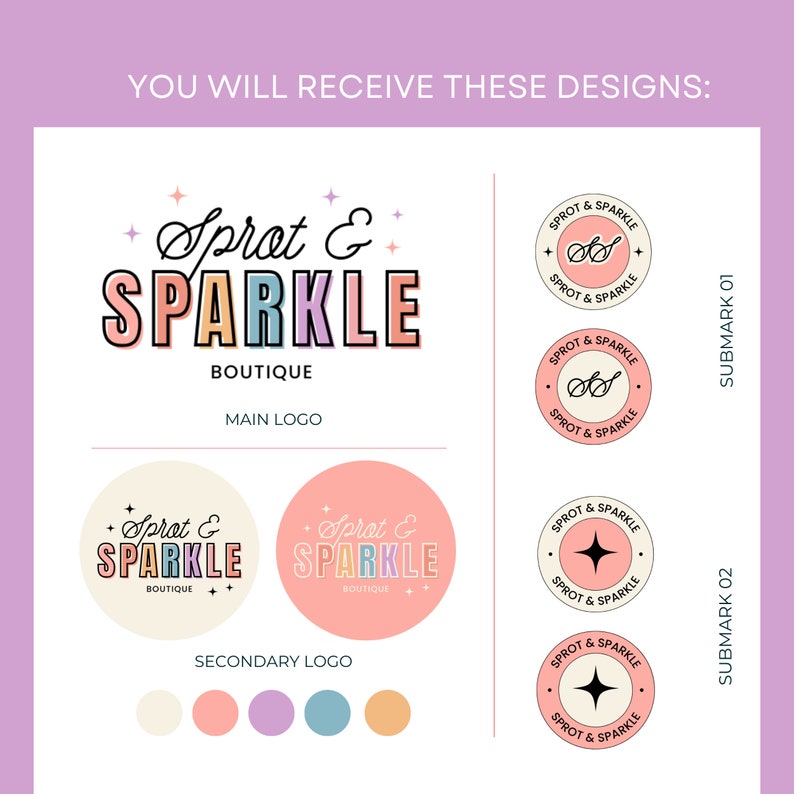 Retro Logo Design - Editable Logo Template Canva - Small Business Logo ...