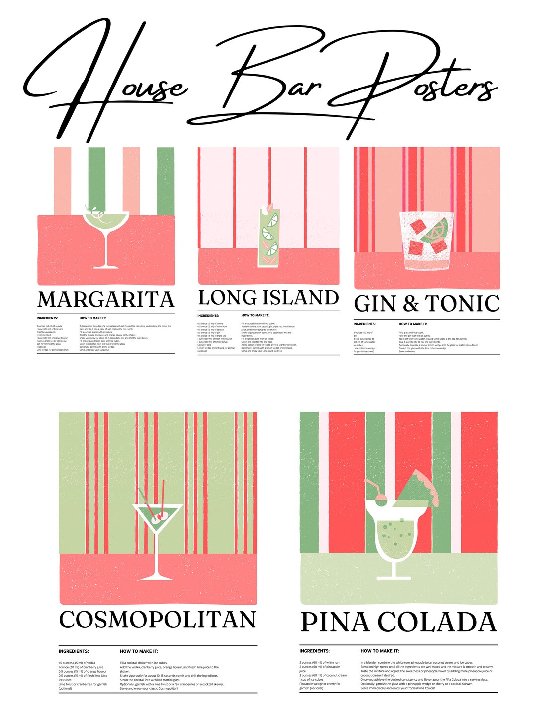 Aesthetic Home Bar Posters - Etsy