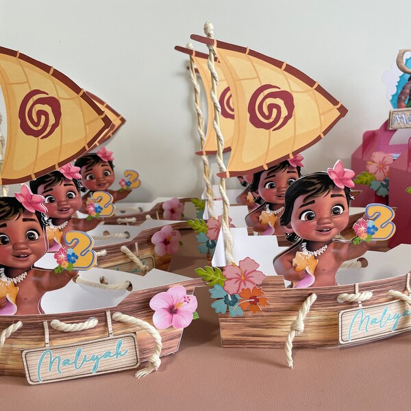 Moana Favor Boxes - Etsy