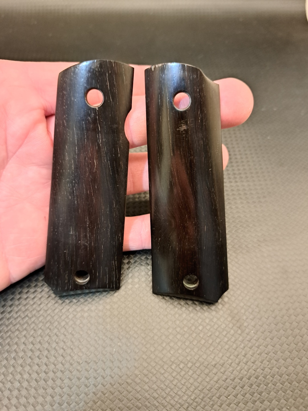 Gaboon Ebony Wood 1911 Grips Full Size & Commander 2 - Etsy