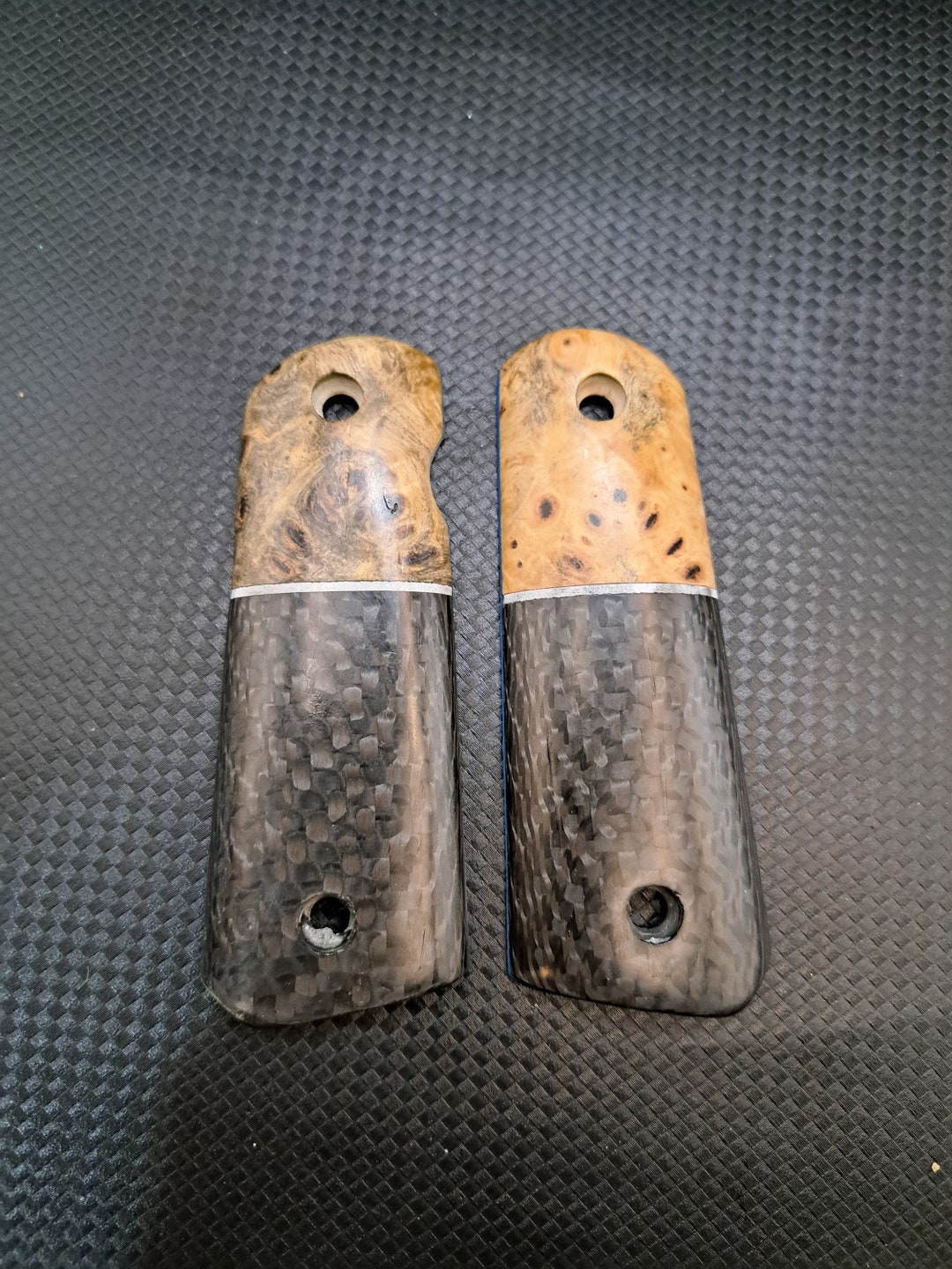 Real Carbon Fiber and Burl 1911 Grips Full Size & Commander - Etsy