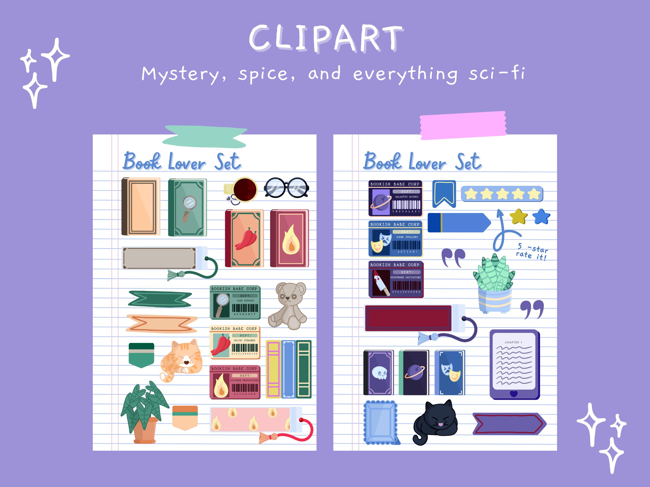 Book Lover Images 100 Digital Planner Stickers Reading Log Reviews ...