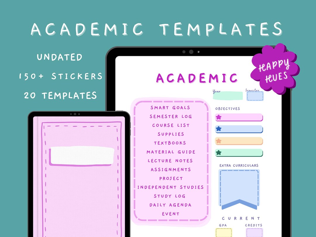 Student Digital Templates – Track Assignments, Exams and School Events ...