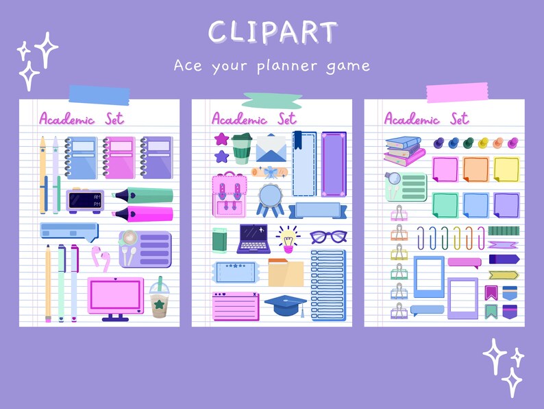 Academic Images | 150+ Digital Planner Stickers | Study | Tutor ...
