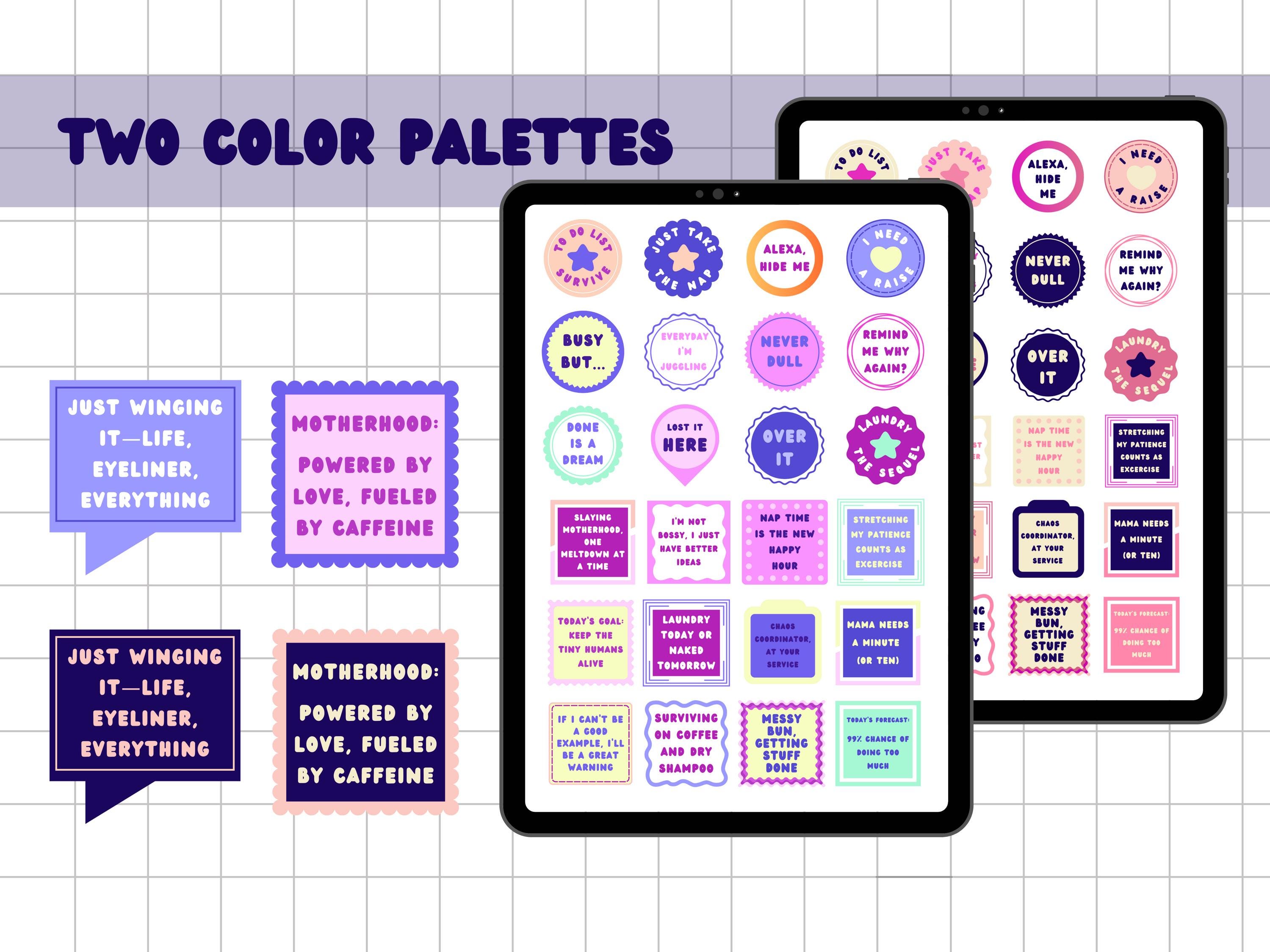 Snarky Mom Calendar Stamps | Motivating Digital Planner Stickers | Pre ...