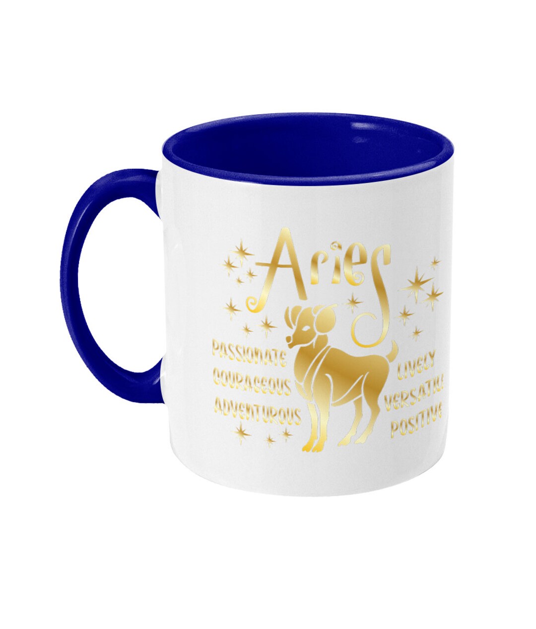 Aries Positive Traits & Zodiac Sign Two Colour Mugsecret - Etsy