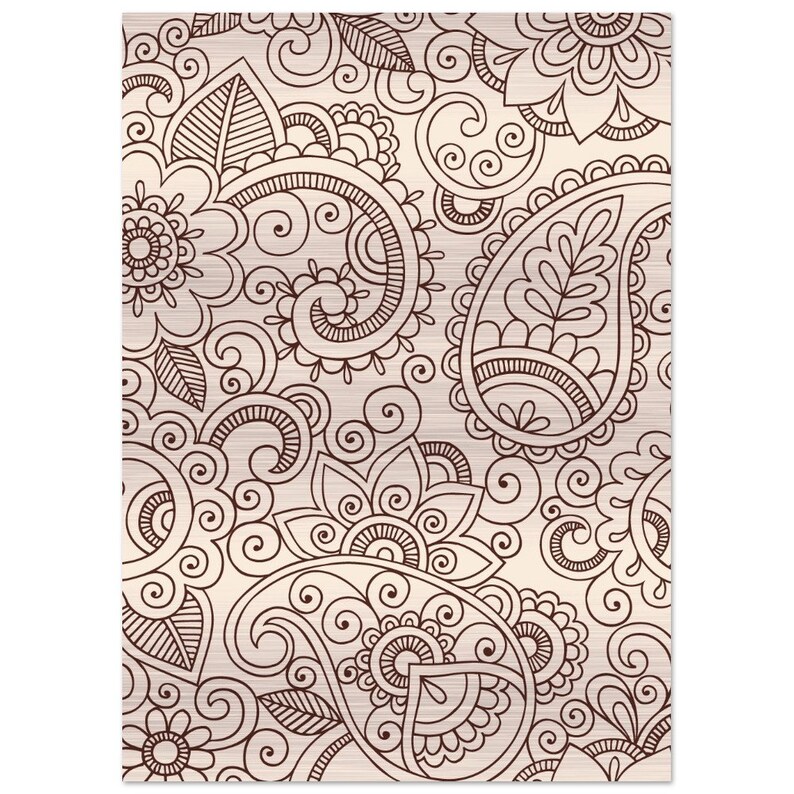 Henna Design Metal Wall Art, Mehndi Pattern Design Print,bedroom ...