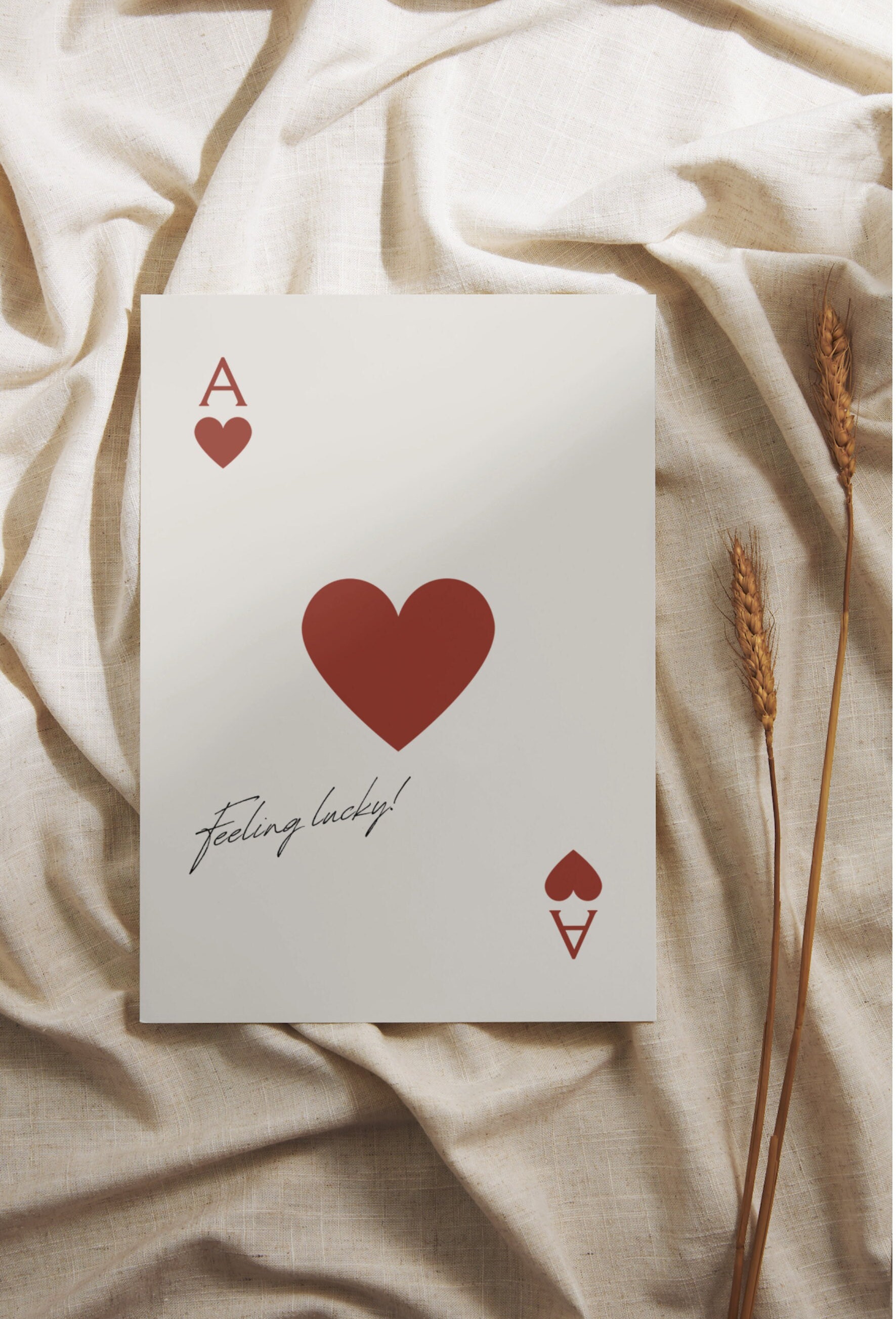 Ace of Hearts Digital Poster - Playing Card Art, Casino Decor, Poker ...