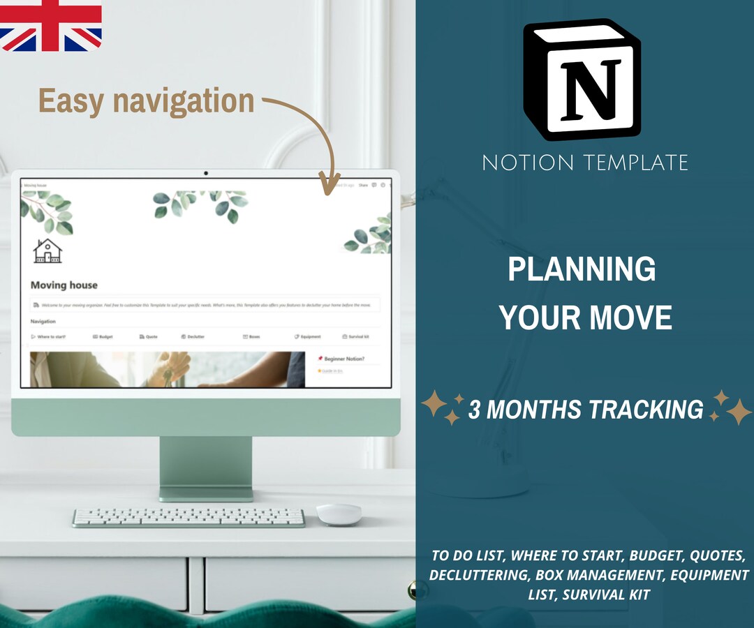 Planning Your Move Notion Template Moving to a New Home - Etsy