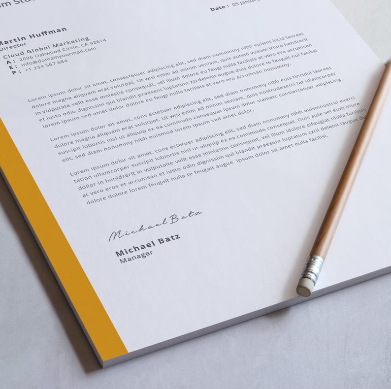 Editable Business Letterhead Template: Modern Stationery Design (canva ...