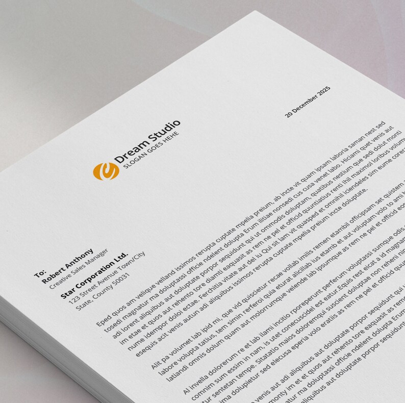 Editable Business Letterhead Template: Canva, Word, Photoshop ...