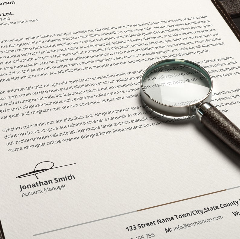 Business Letterhead Template Canva Editable, Custom Company Letterhead ...