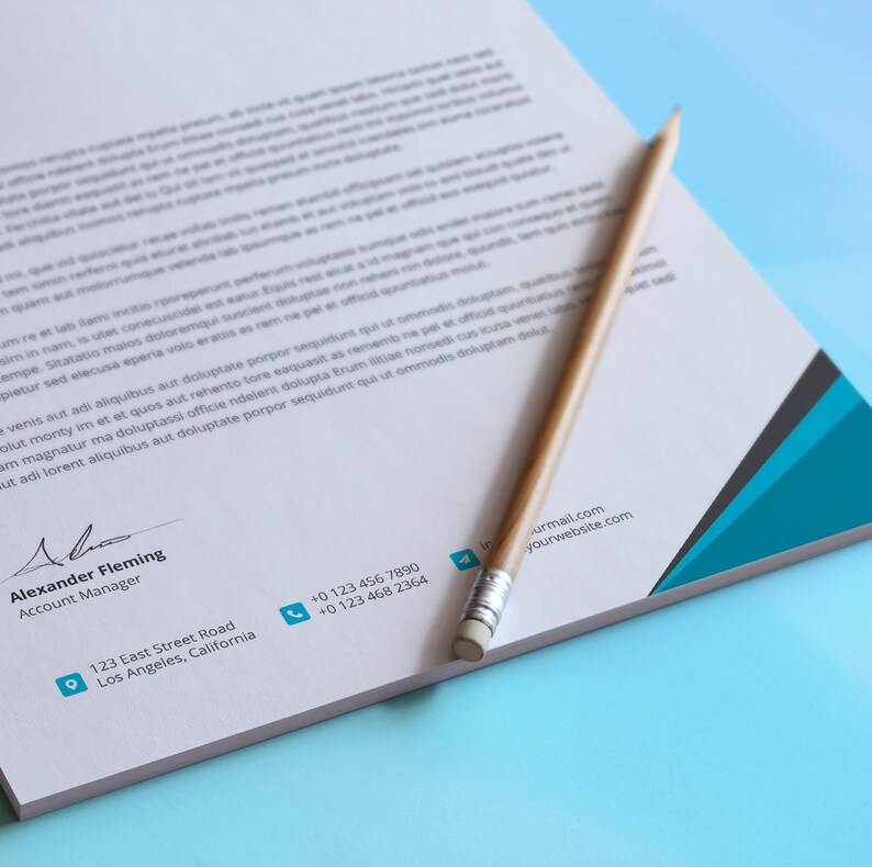 Business Letterhead Template Canva Editable, Custom Company Letterhead ...