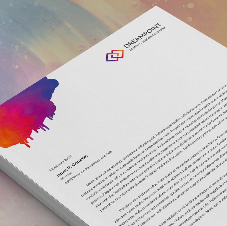Business Letterhead Template Canva Editable, Custom Company Letterhead ...