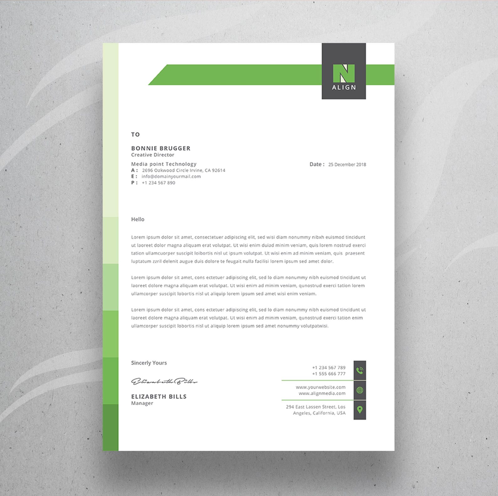 Editable Business Letterhead Template: Canva, Word, Photoshop ...
