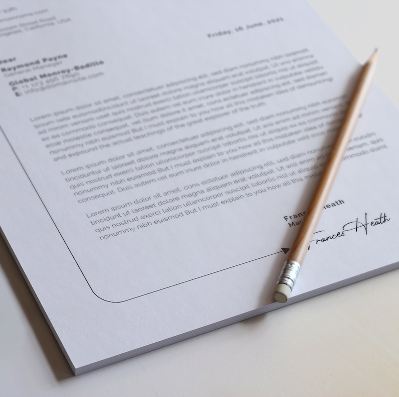 Business Letterhead Template Canva Editable, Custom Company Letterhead ...