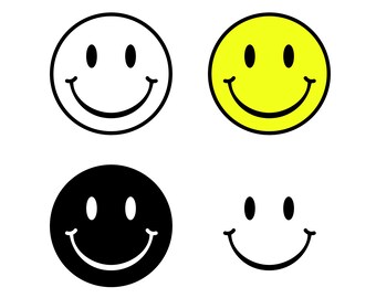 Smiley Face Digital Download Ai-eps-png-svg - Etsy