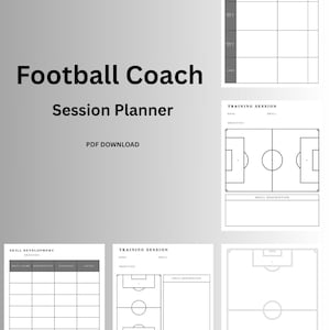 Football Coach Session Templates Bundle Digital Download Printable - Etsy