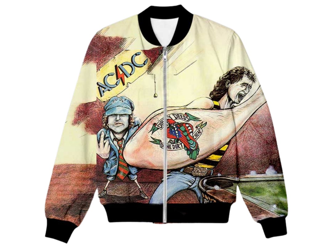 Bomber Jacket Inspired by ACDC the 70s 80s and 90s Rock - Etsy