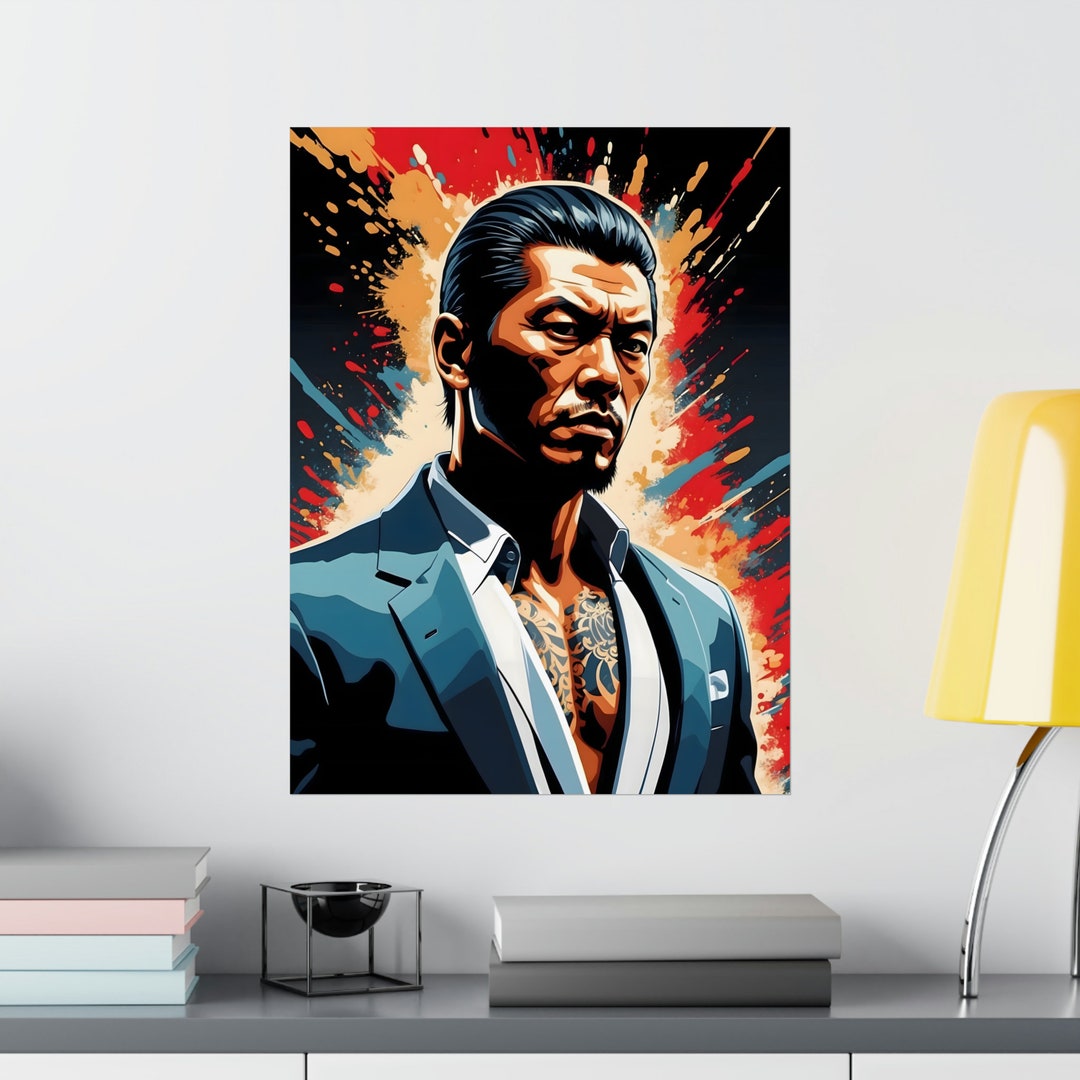 Colorful Yakuza Print Matte Vertical Posters | Japanese Theme Poster ...