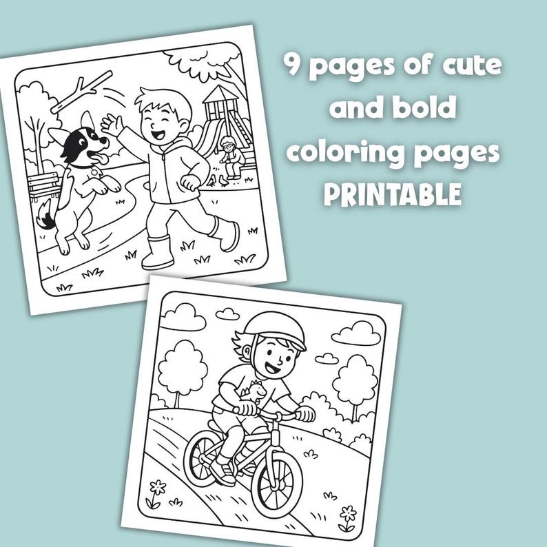 Printable Cute Boys Coloring Pages – Printable Cozy Boys Moments ...
