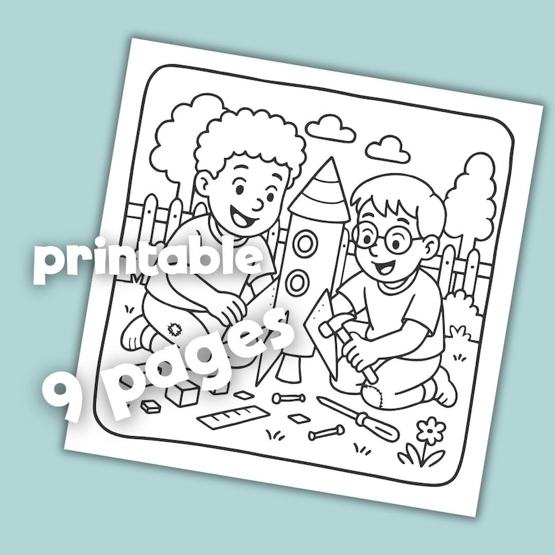 Printable Cute Boys Coloring Pages – Printable Cozy Boys Moments ...