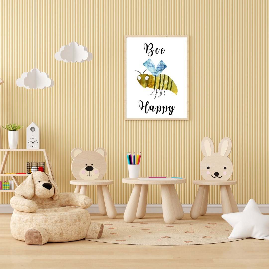 Printable Bee Wall Decor Collage Mix Media Home Decoration - Etsy