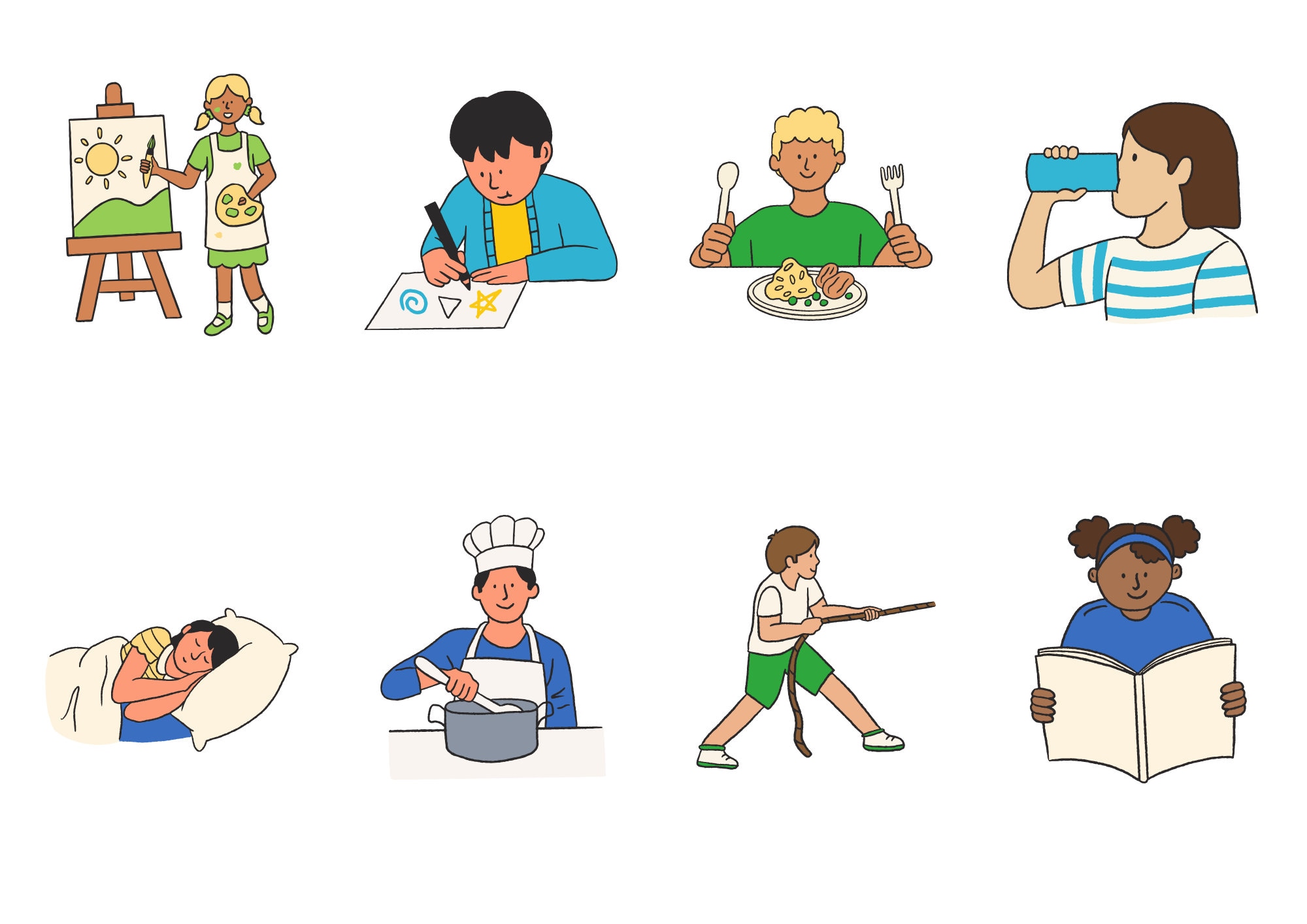 Colorful Fun Action Verbs Flashcards Homeschool Montessori - Etsy UK