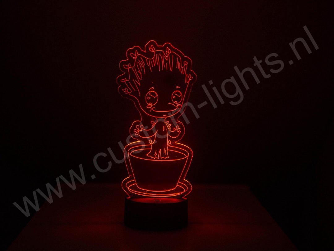 Baby Groot Guardians of the Galaxy Night Light Desk Light 16 Colors - Etsy
