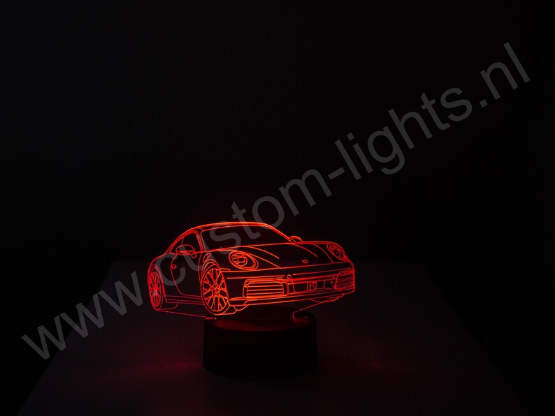 LED Night Light Desk Light Porsche GT3 Cars 16 Colors - Etsy