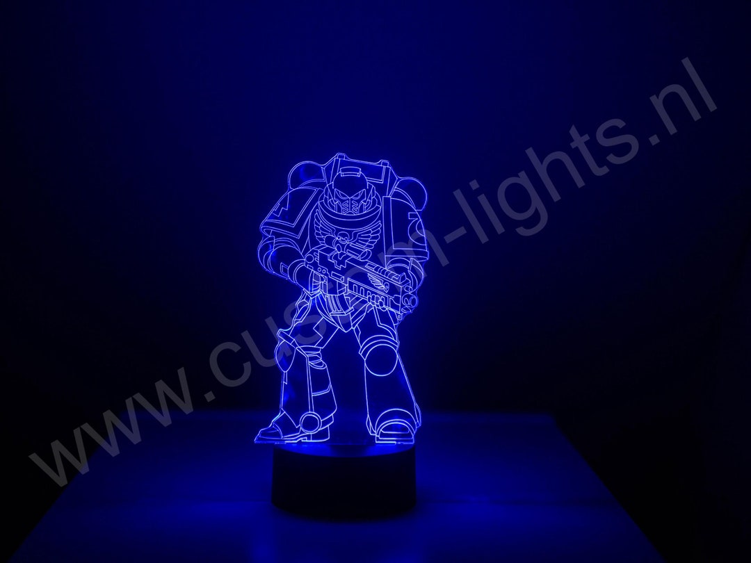 Space Marine Warhammer 40k LED Night Light Desk Light 16 Colors - Etsy