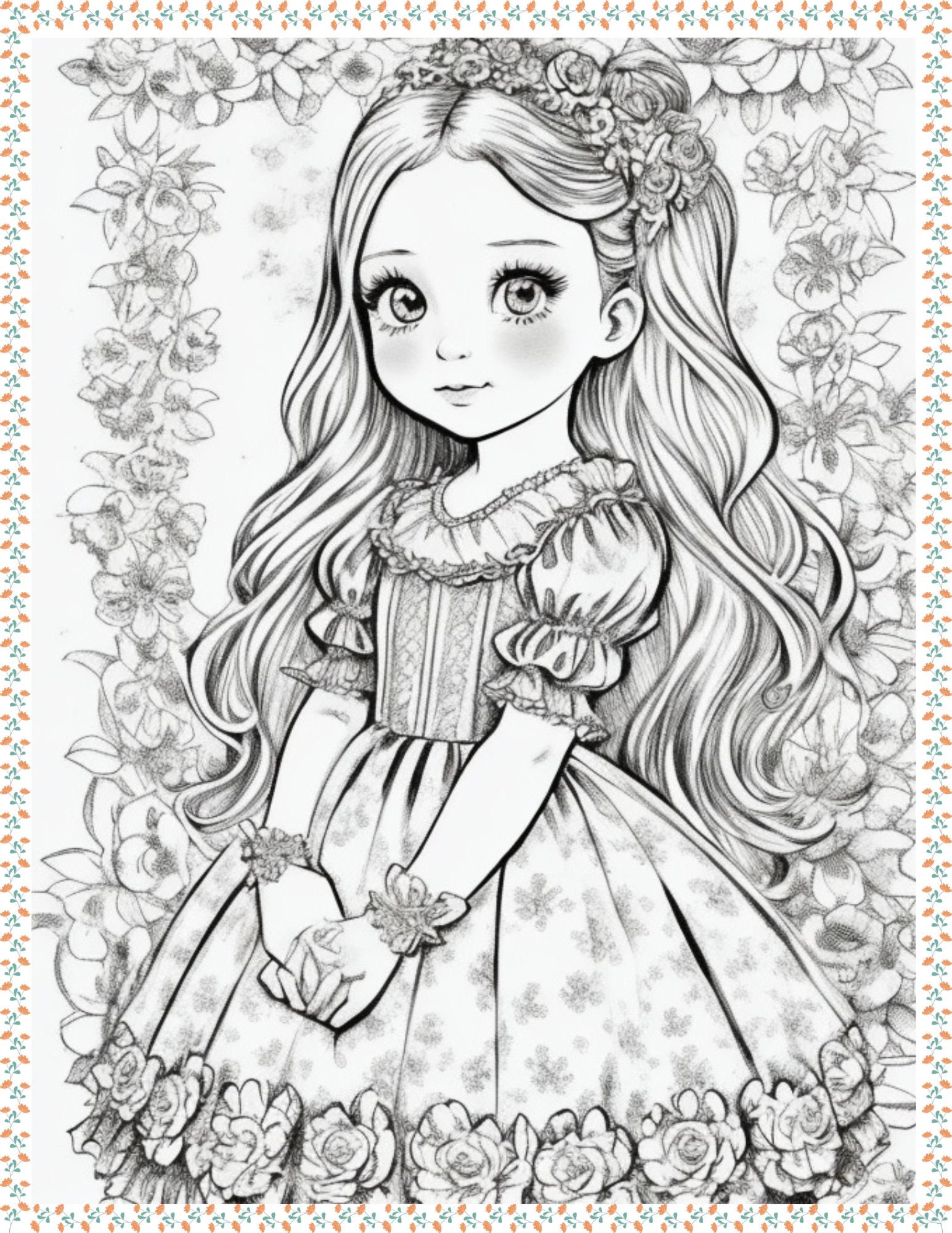 Anime Coloring Page/ Digital Download - Etsy