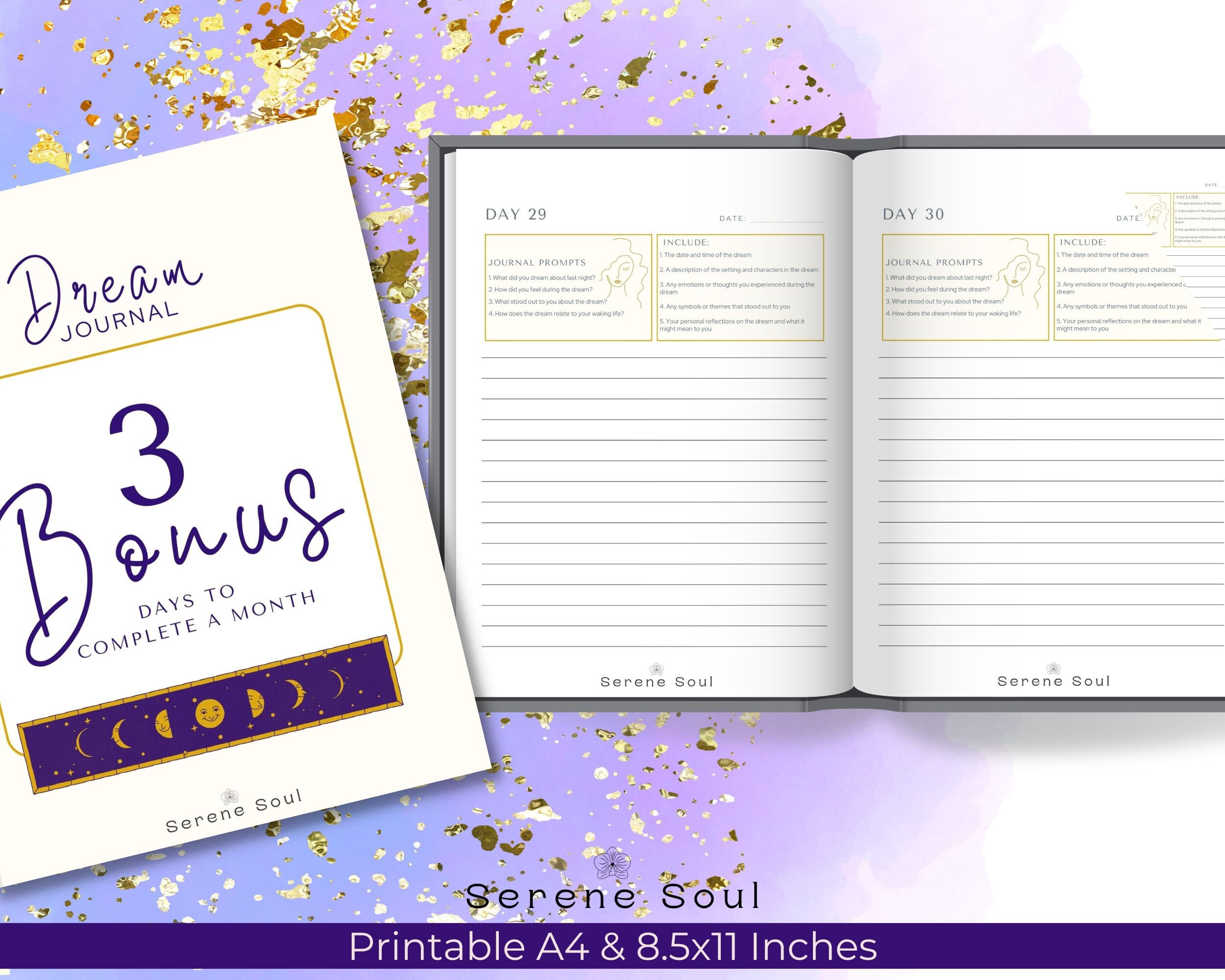 Shadow Work Dream Journal Printable for Women, Dream Analysis, Dream ...