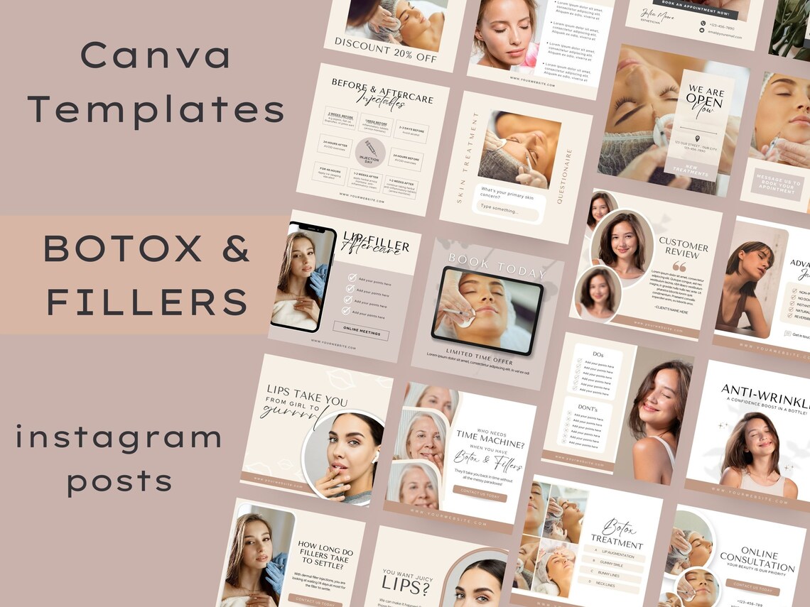 Nurse Injector Instagram Templates Botox and Filler, Botox Templates ...