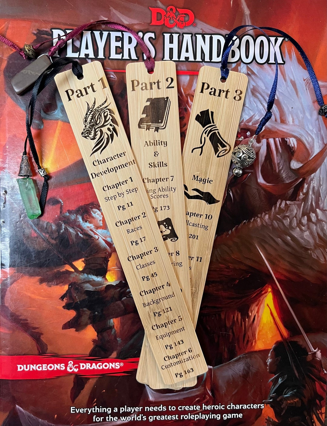 D&D Fifth Edition 5E Players Handbook Bookmarks - Etsy