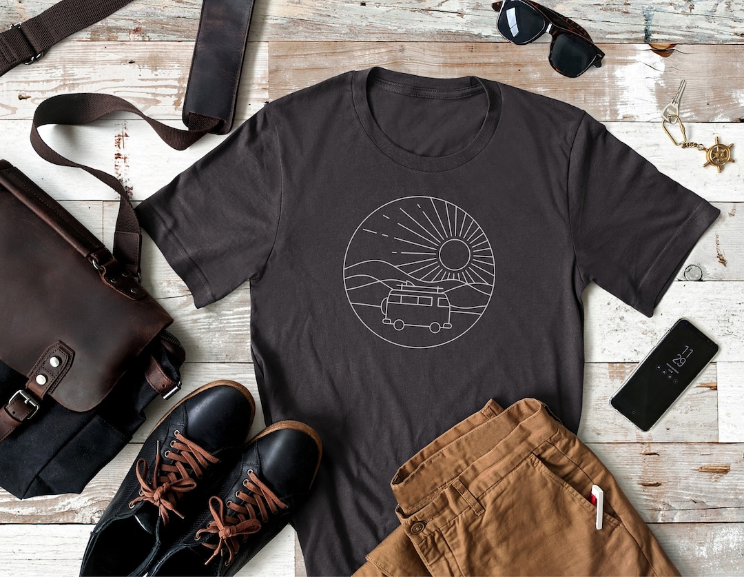 Van Life Graphic Tee, Camper Van T-shirt, Boho Vanlife Shirt, Road Trip ...