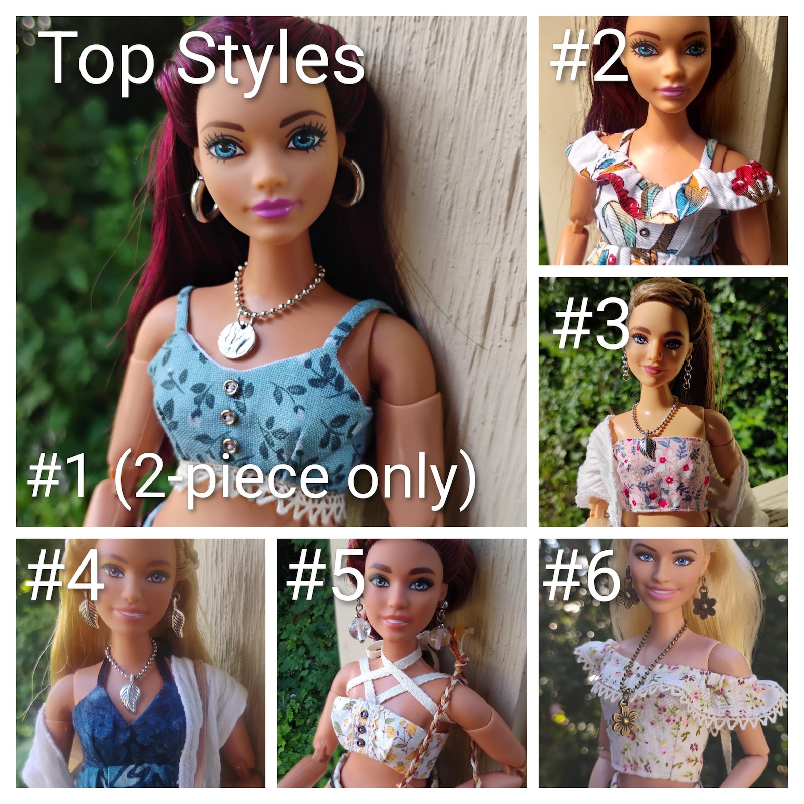 Boho or Cottage Core Dress for Curvy 1/6 Scale Fashion Dolls - MADE TO ...