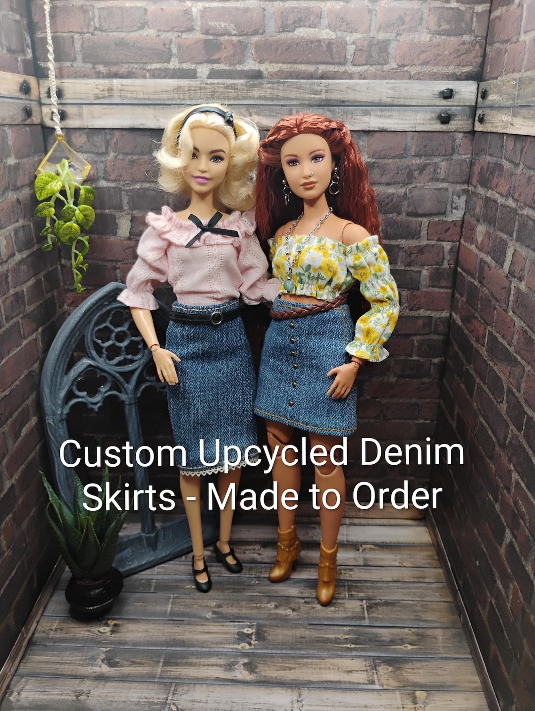 Upcycled Denim Skirts for Fashion Dolls - MADE TO ORDER - Etsy