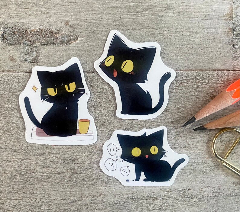 Stickers Cute Animals Sticker Kawaii Cat Laptop Decals Cats School ...