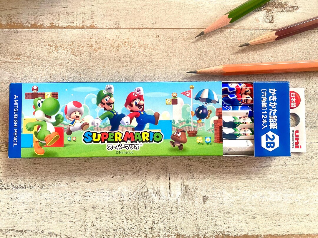 Mitsubishi Uni Super Mario Bros Pencils 2B, Super Mario Pencils, Mario ...