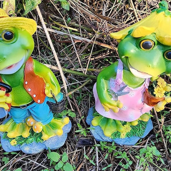 Frog Couple Statues for Garden - Etsy