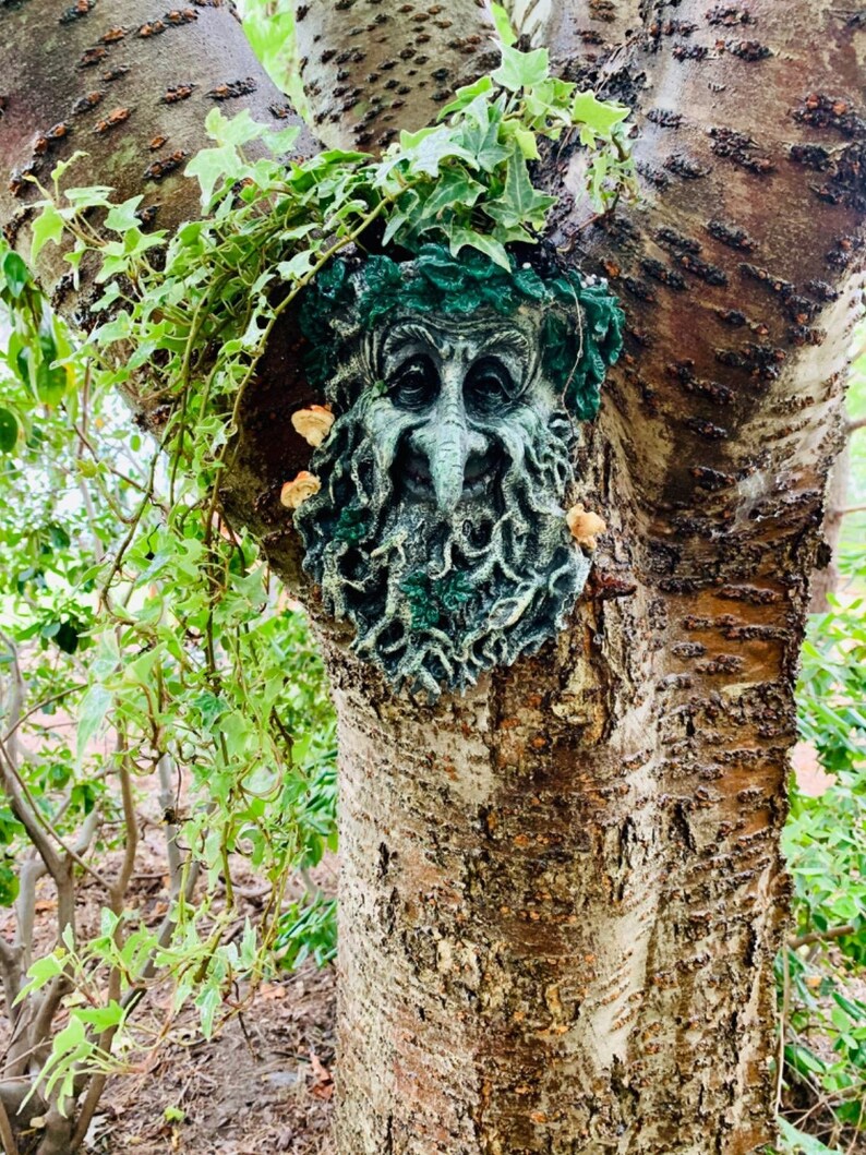 Whimsical Outdoor Statues Old Man Tree Face Tree Huggers - Etsy