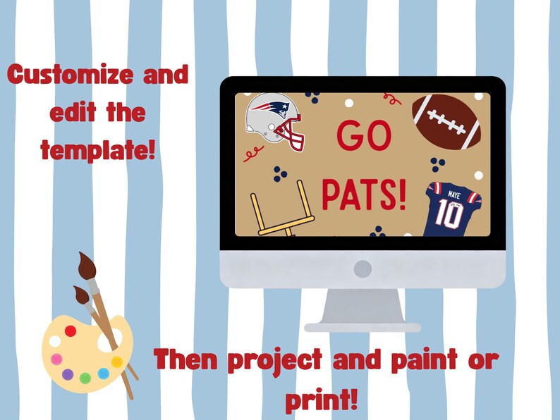 Sunday Big Game Pats Banner Template – Editable Canva Design Bundle - Etsy