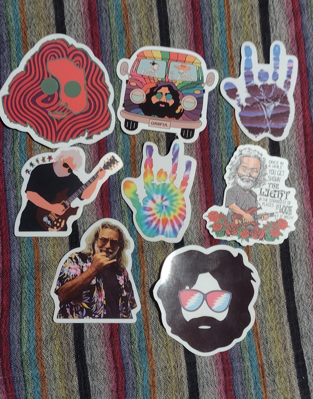 Jerry Garcia 8 Sticker Collection - Etsy