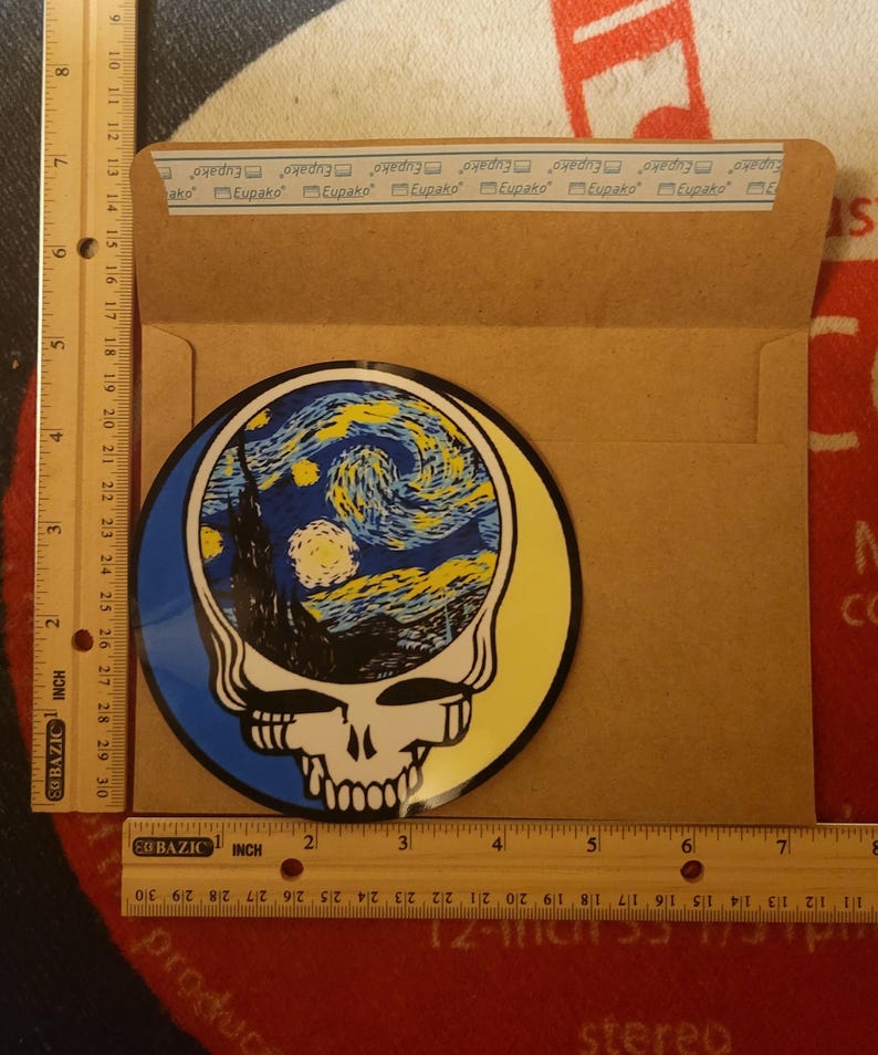 Starry Night Stealie Laptop, Window, Snowboard, Surfboard Waterproof ...