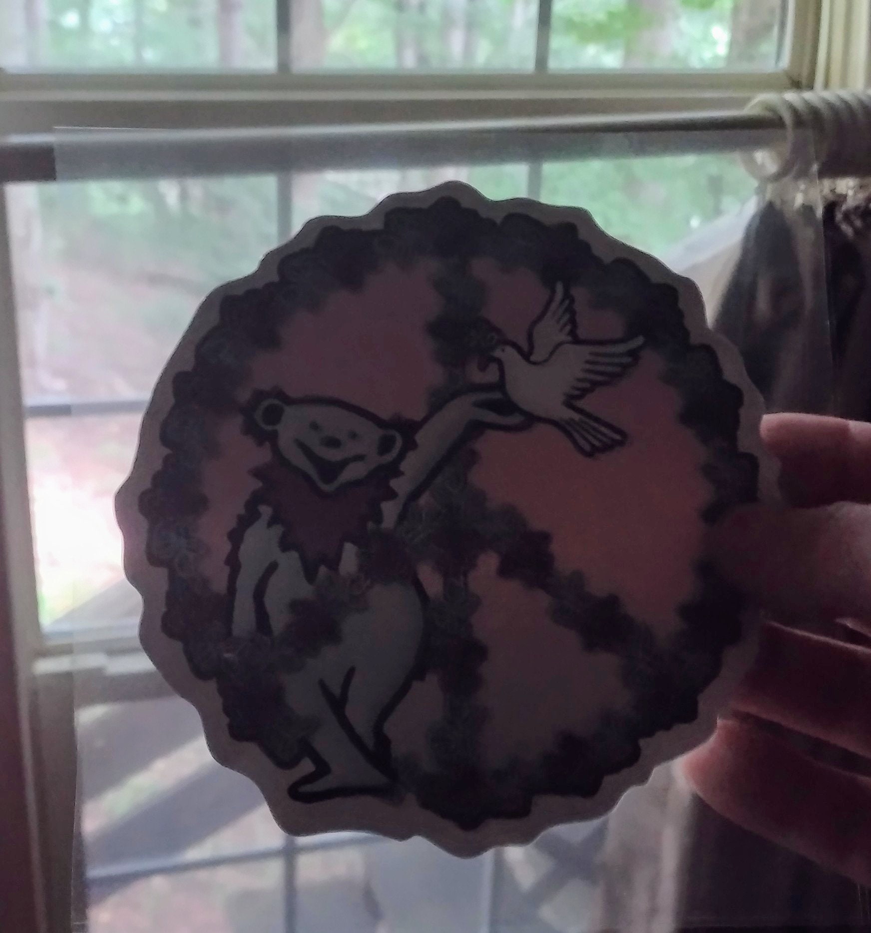 Grateful Dead Dancing Bear and Dove Peace Bumper Sticker - Etsy